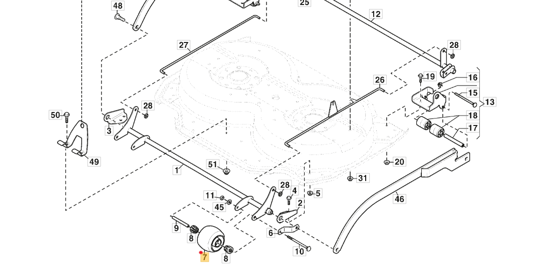 Koło jezdne agregatu koszącego Stiga Park / Villa (1134-4284-01)
