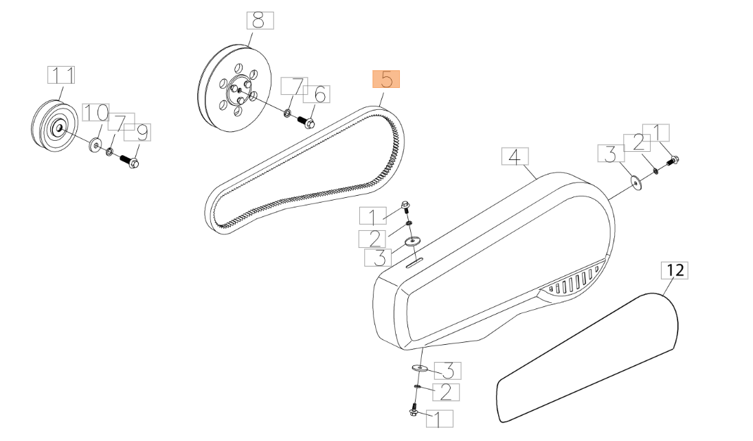 Nóż lewy glebogryzarki RTT-3 / Silex 103